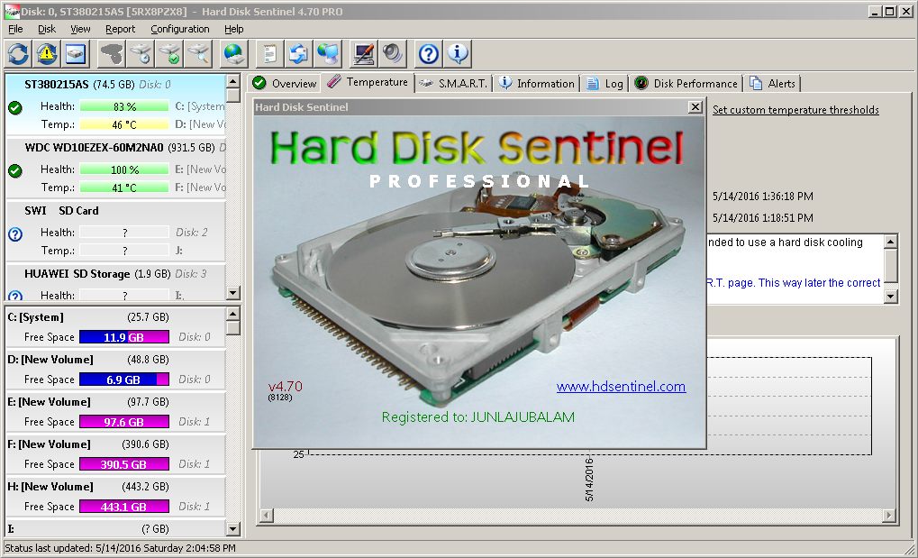 Cara Cek Kondisi Hardisk dengan HDD Sentinel 4.70 Pro - Paxdhe Mboxdhe