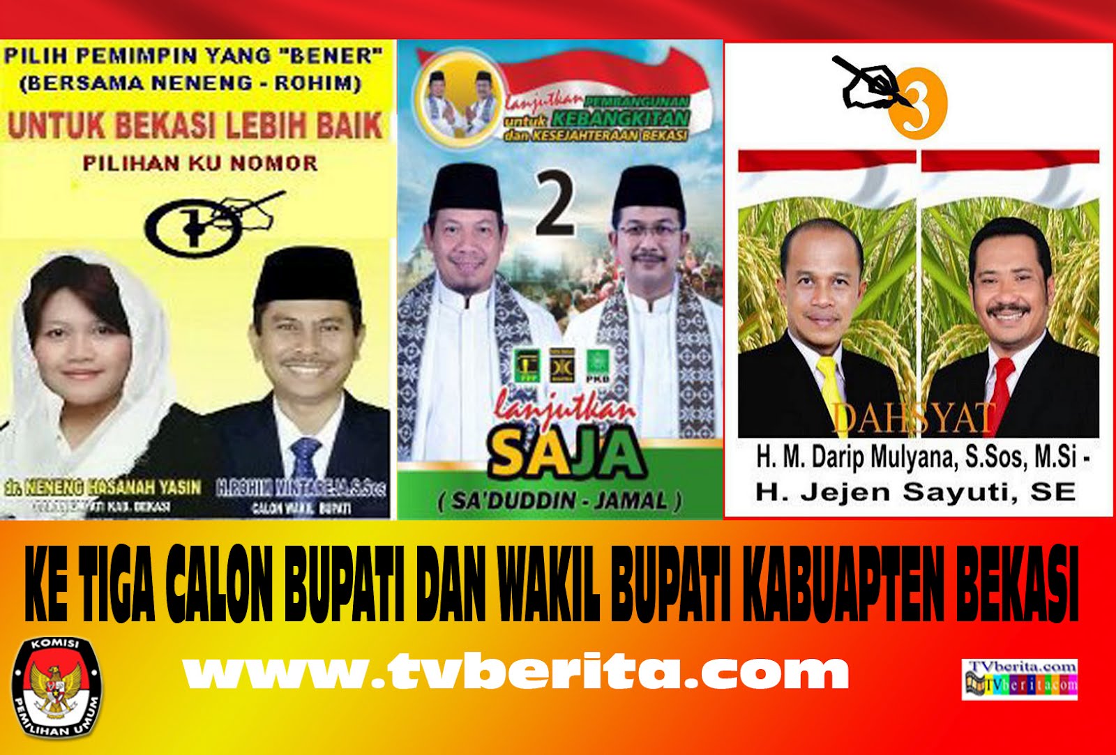 Perolehan Suara Sementara, Pilkada Kabupaten Bekasi - tvberitacom Perolehan Suara Sementara, Pilkada Kabupaten Bekasi - tvberitacom