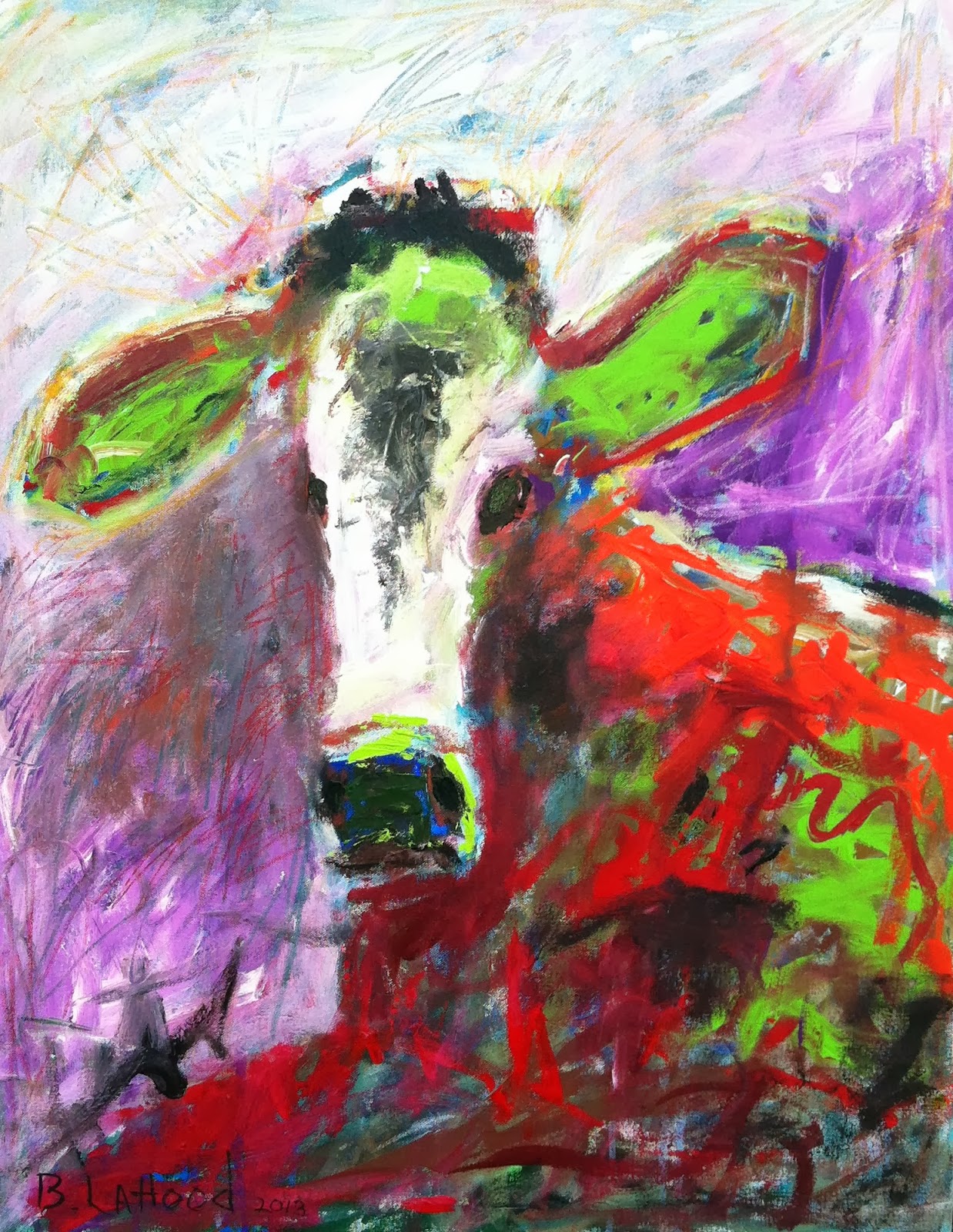 Buddy LaHood Art: Red Cow