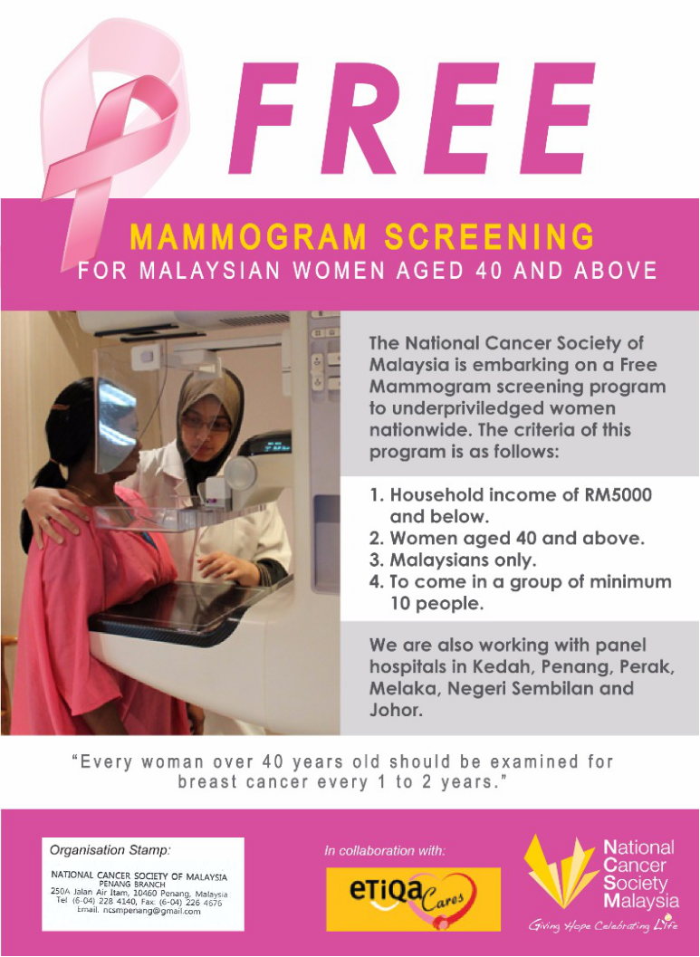 National Cancer Society of Malaysia, Penang Branch: Free Mammogram
