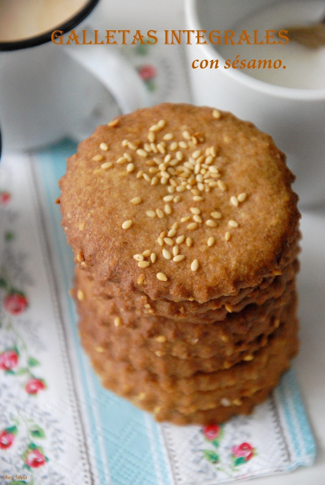 Galletas integrales con sésamo — Chez Silvia