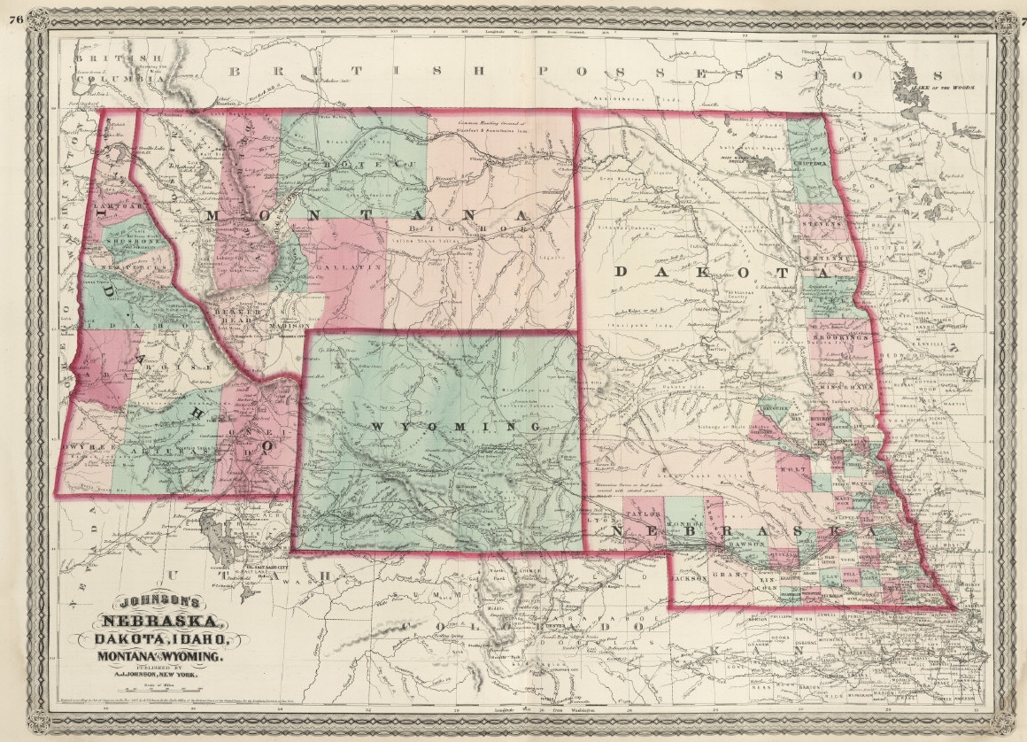 Antique Prints Blog: American State Exclaves: The Dakota Thump