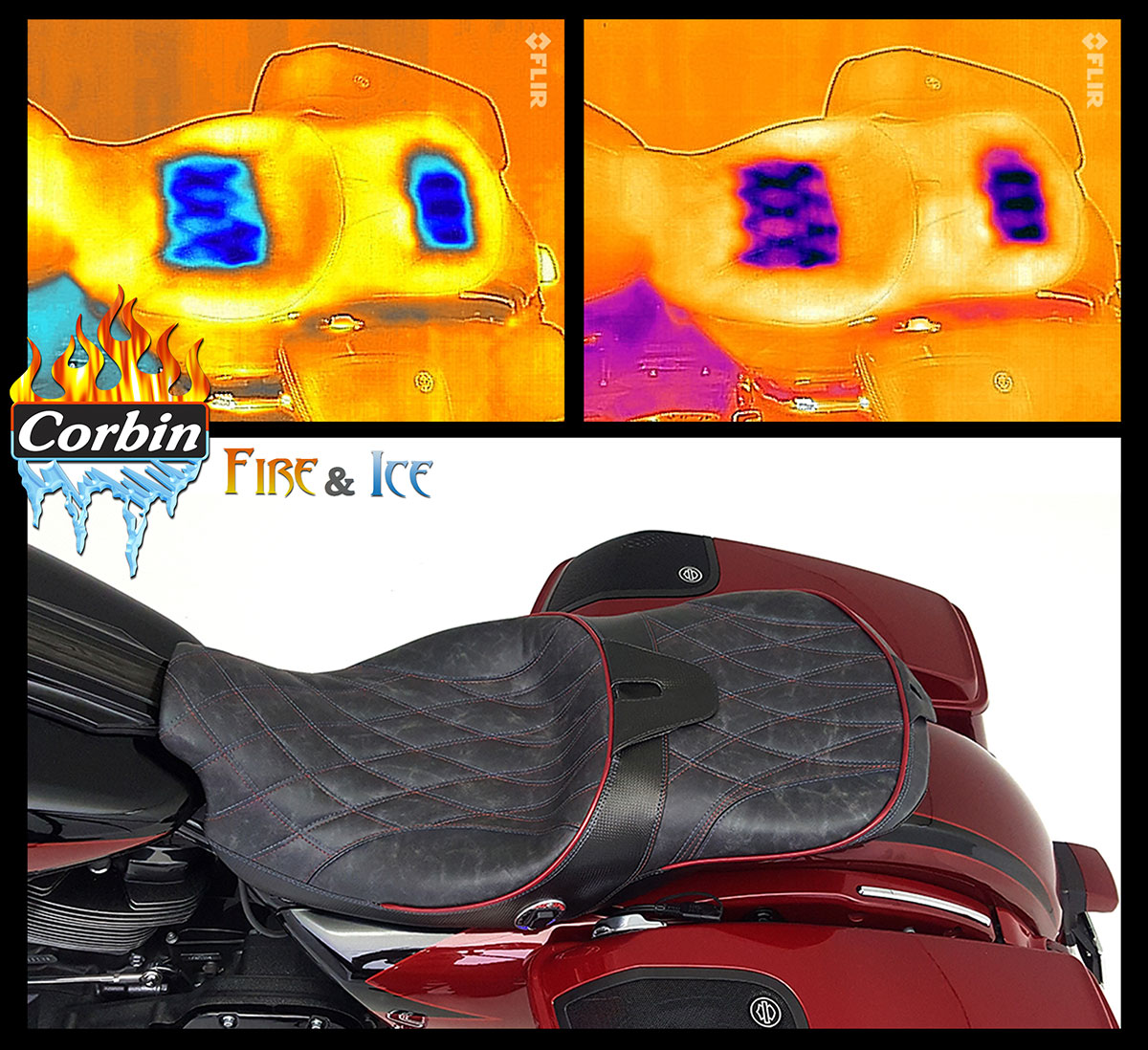 V-Twin News: Fire & Ice Corbin Dual Touring Saddle