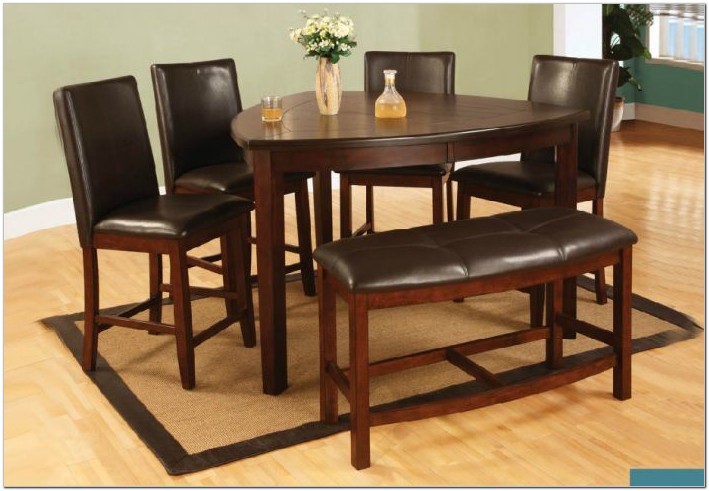 6 Piece Counter Height Dining Set With Bench