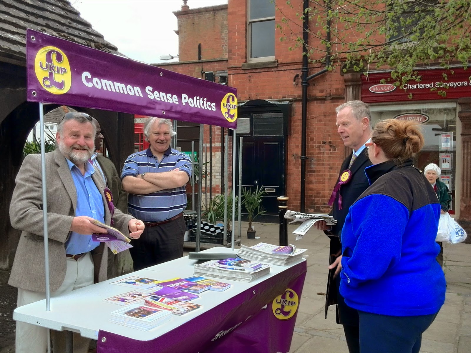 Martin Brookes Oakham: UKIP Richard Billington Oakham Market Stall
