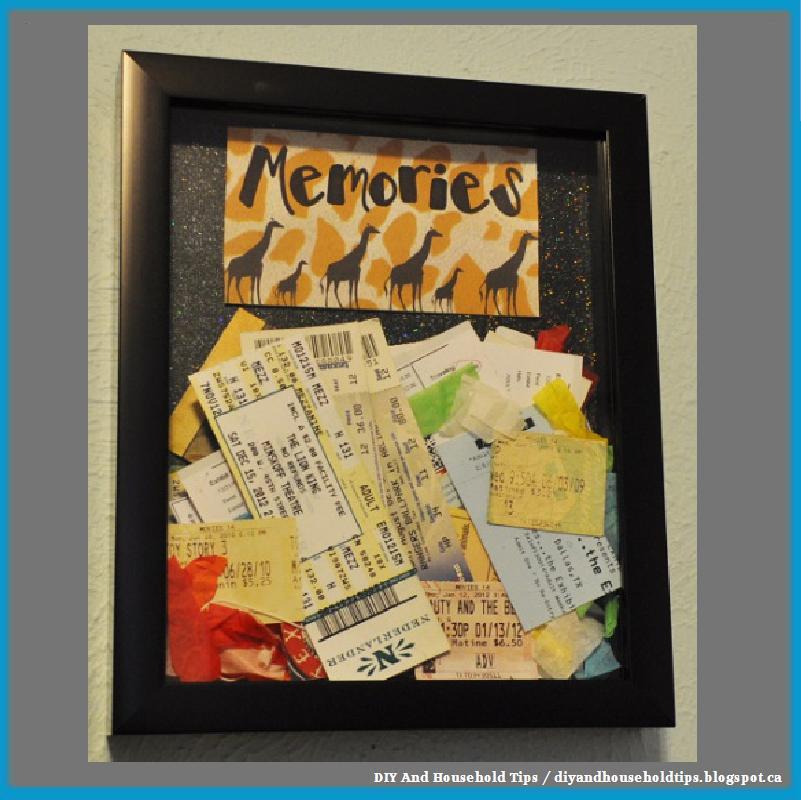 DIY And Household Tips: DIY Ticket Display Using A Shadow Box