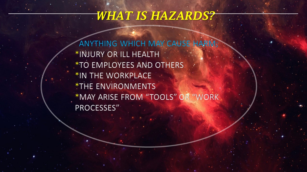 Occupational Safety and Health: Hazard Identification, risk assessment ...