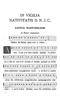 Liturgia Latina: Proclamation of Christmas