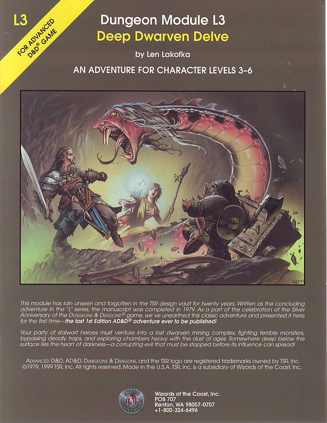 Quag Keep: L3 - Deep Dwarven Delve