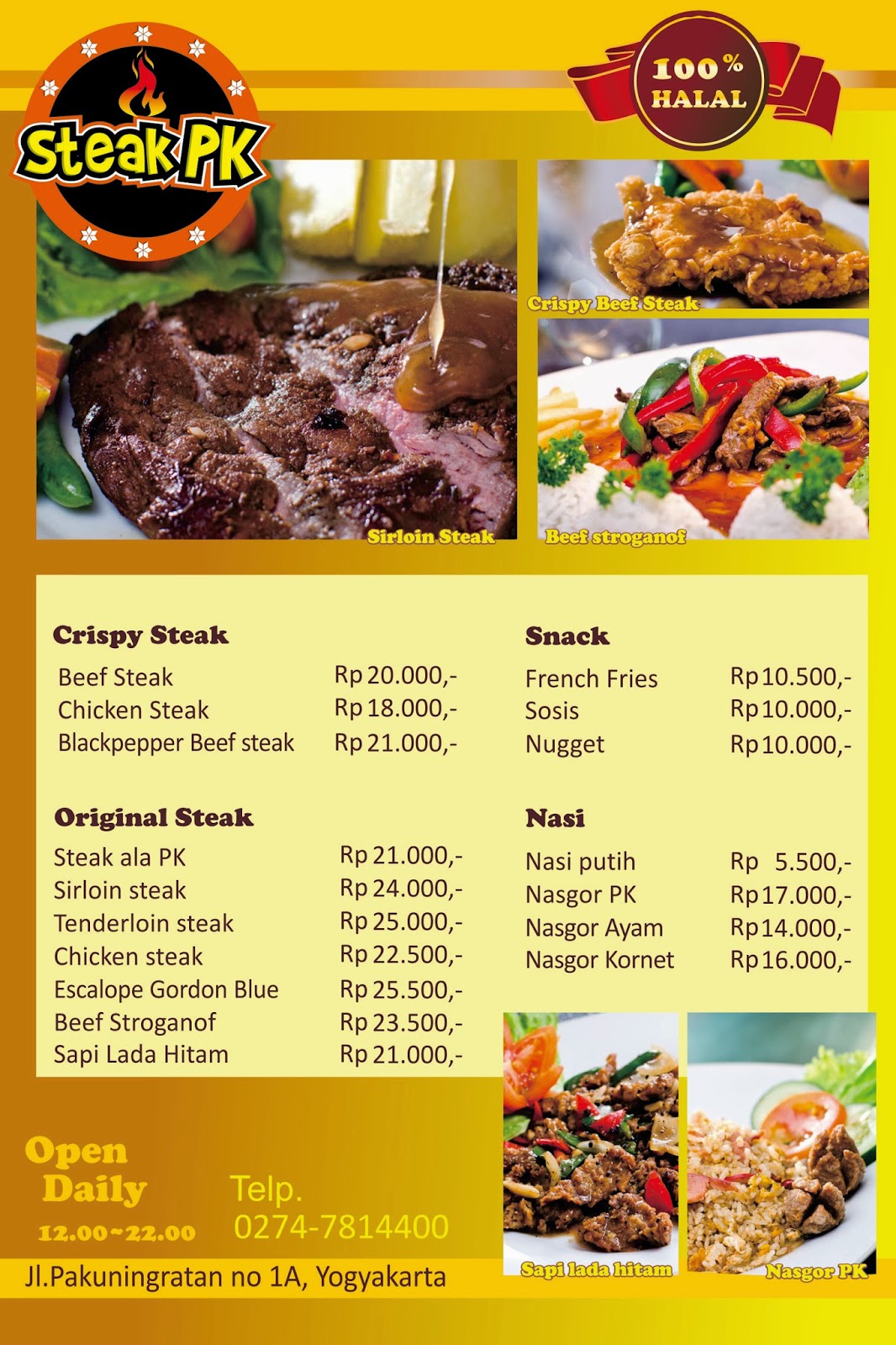 Steak PK jogja harga murah