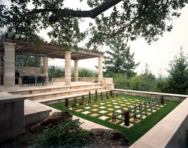 Garden And Patio Ideas: The Stunning Grass Checkerboard Landscaping Ideas