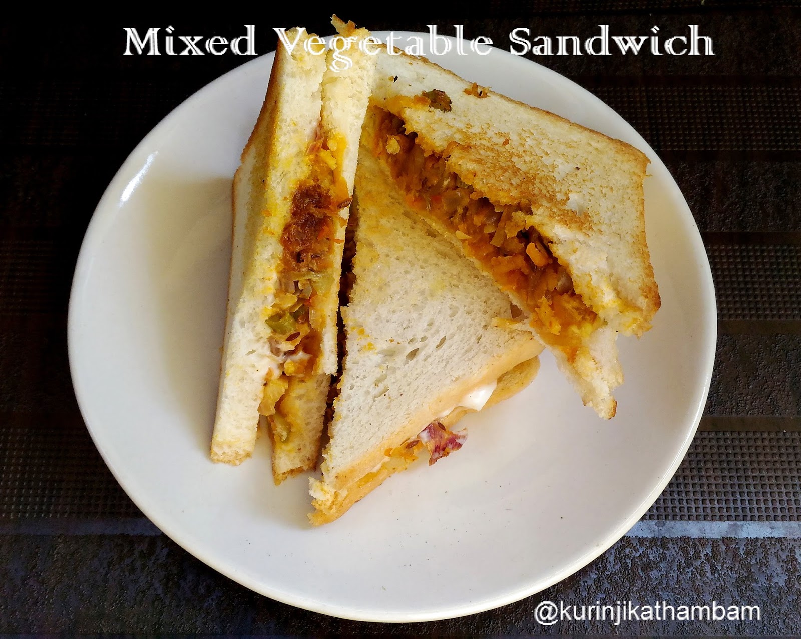 Mixed Vegetable Bread Sandwich ~ Kurinji Kathambam