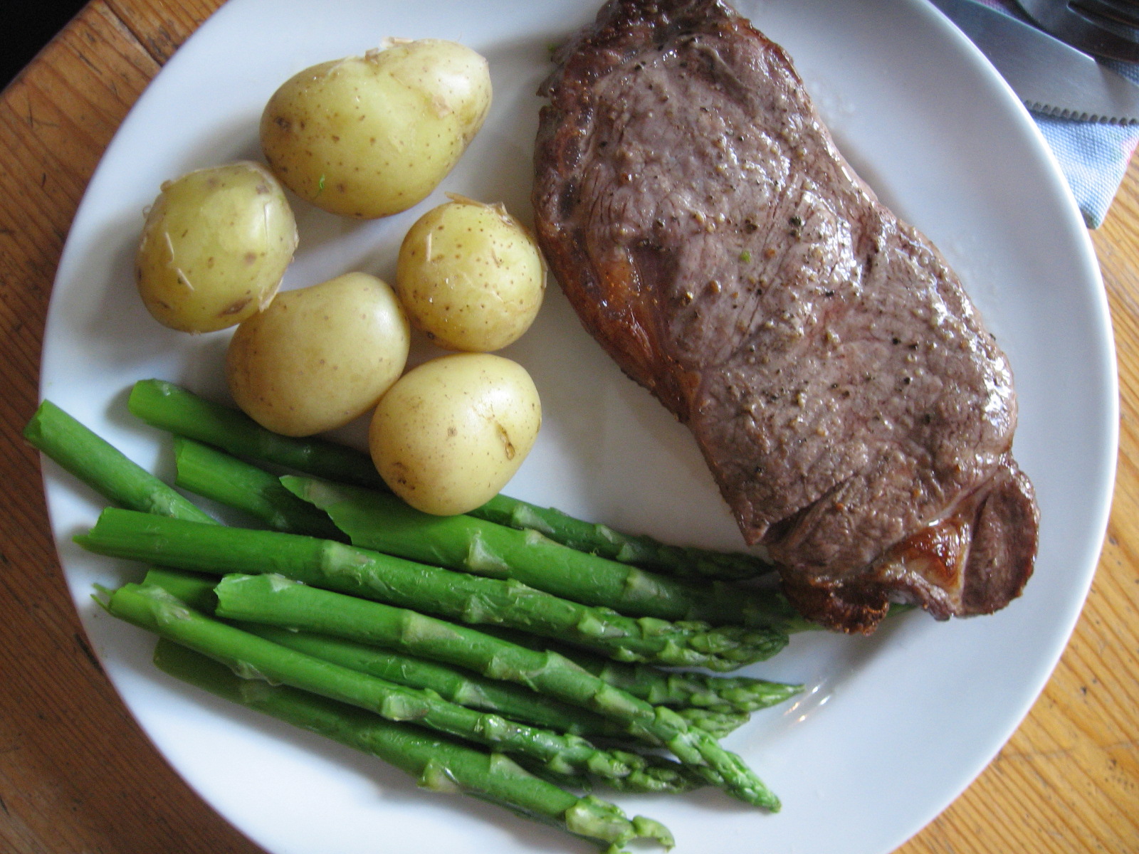 Kate's blog (Reading & Eating): Dinner, 11/6/17: Steak, Asparagus, New ...