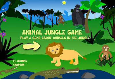 ENGLISH BOX: ANIMAL JUNGLE GAME. Flash Player needed.