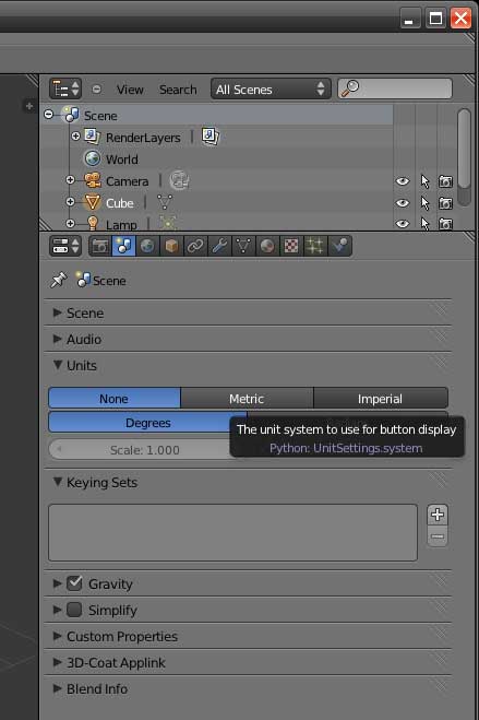 Quicktip: Units and Scaling in Blender 2.6x