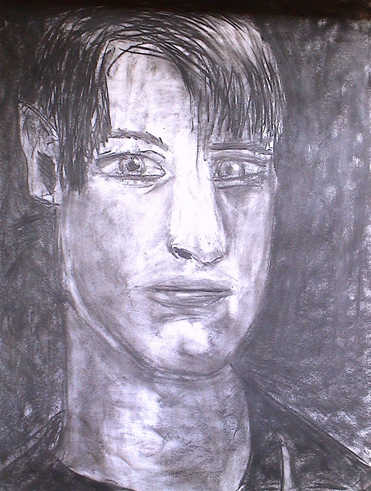 holi Nomad Art: Charcoal Self Portraits (IB Art work from Highschool)
