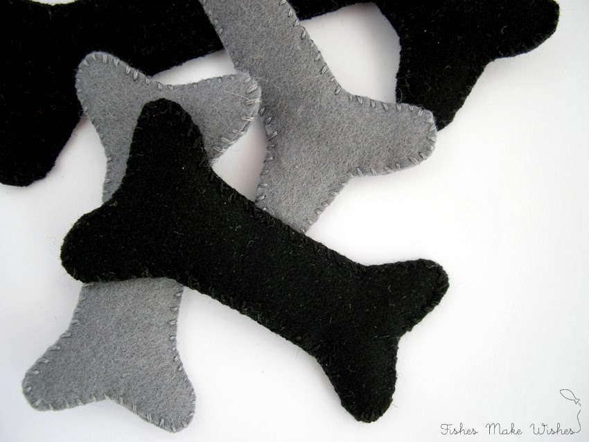 Fishes Make Wishes: Felt bones