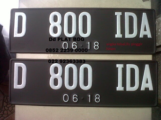 Dd PLAT BANDUNG: BIKIN PLAT MOBIL STANDARD, Rp 150,000