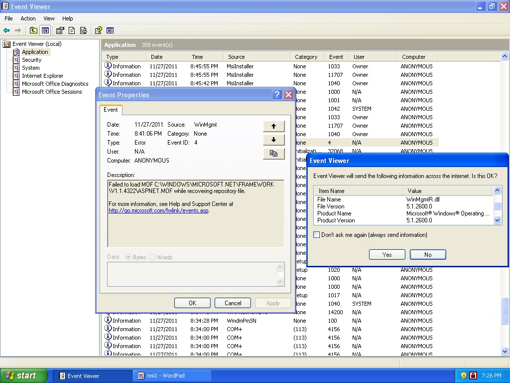 Troubleshooting Windows Errors And Solutions: Failed to load MOF (WinMgmt) Troubleshooting Windows Errors And Solutions: Failed to load MOF (WinMgmt)