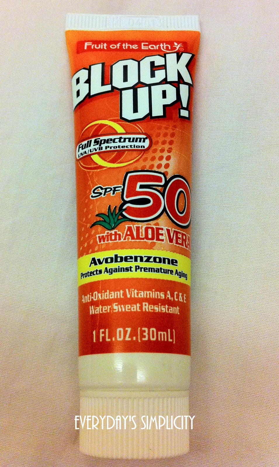 Everyday's Simplicity: Fruit of the Earth Block Up SPF 50