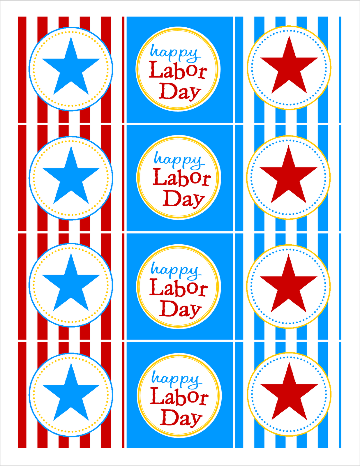 FREEBIE: Labor Day Cupcake Toppers - Naturally Creative Mama
