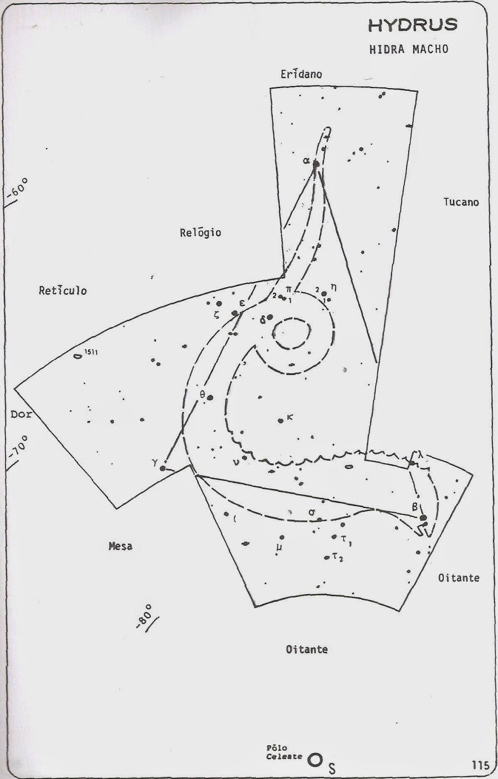 Da Terra ao Céu e ao Infinito - Algumas das 88 Constelações: HYDRUS ...