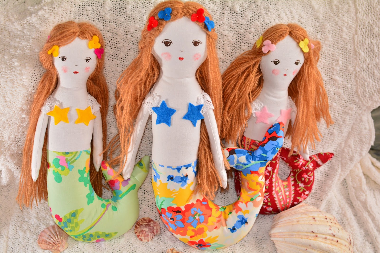 Sirene - papusi handmade - Nasturelul fermecat - jucarii handmade