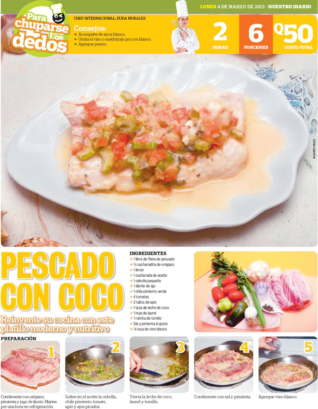 Cocinas y Recetas: Pescado con coco