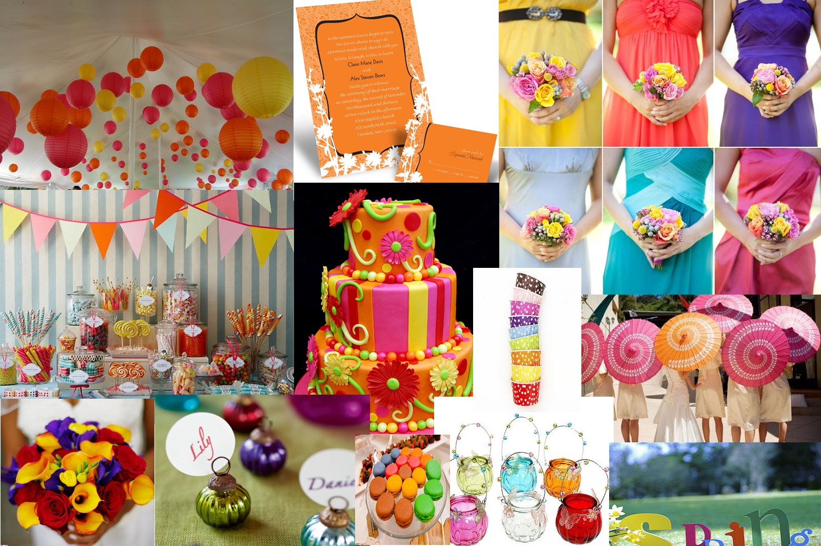 Strawberry Soufflé Weddings: Wedding Colour Scheme - Bright Colours