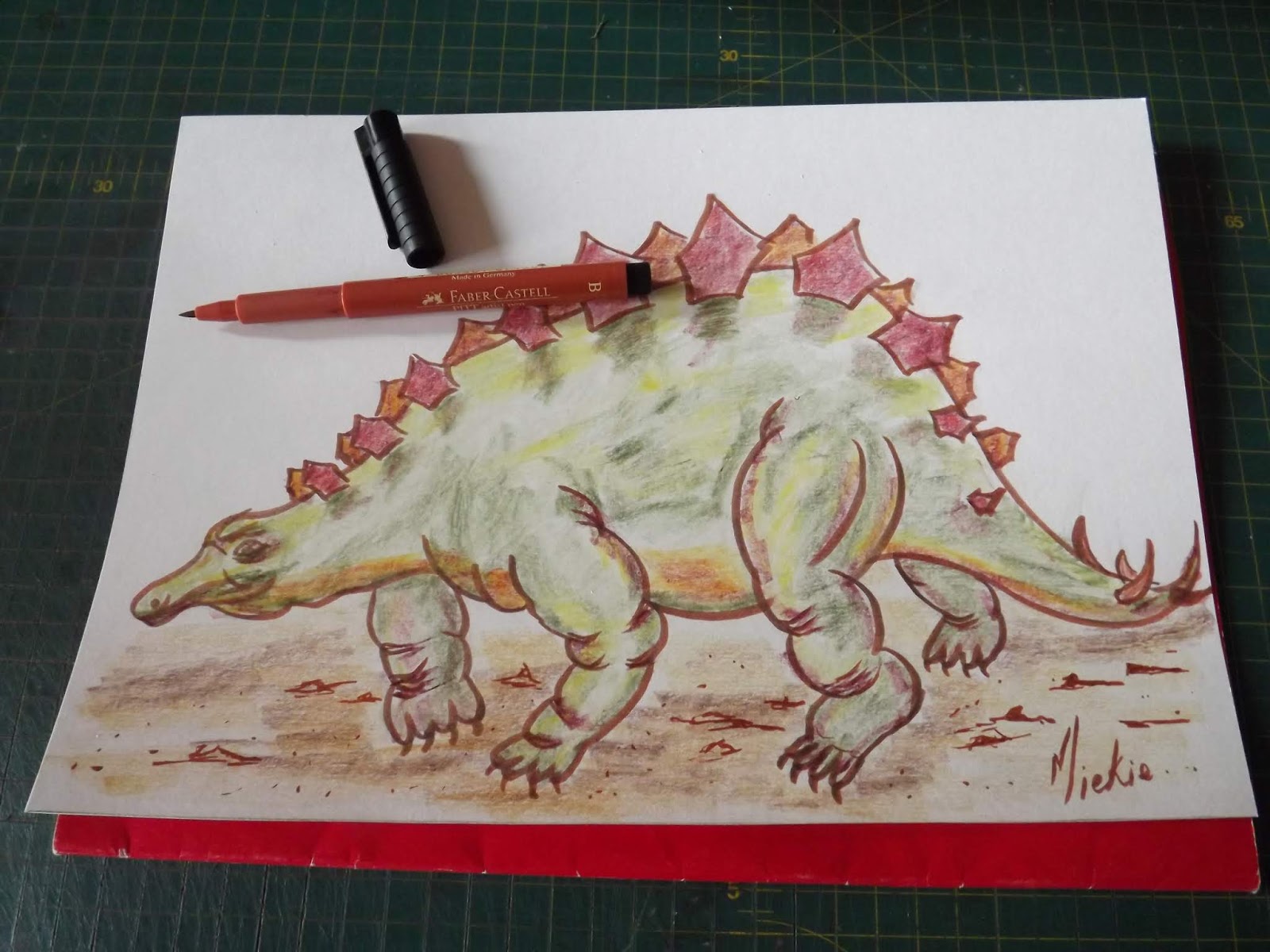 A Pretty Talent Blog: How to draw: A Stegosaurus