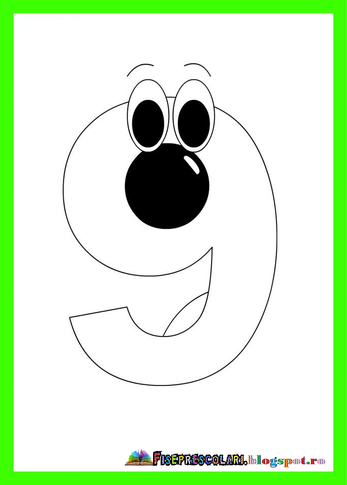 CIFRE de colorat pentru copii / Planse de colorat cu numerele de la 1 ...