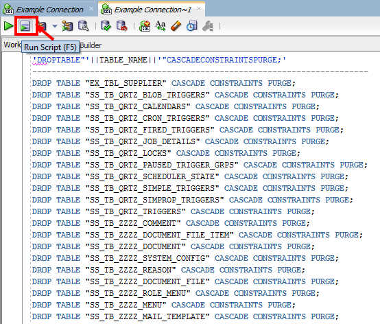 การลบตารางและข้อมูลทั้งหมดจากฐานข้อมูล Oracle ด้วย SQL Developer ...