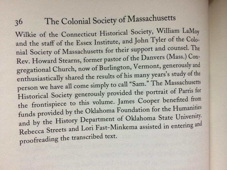 AnceStory Archives: Rev Samuel Parris site excavation and sermons ...