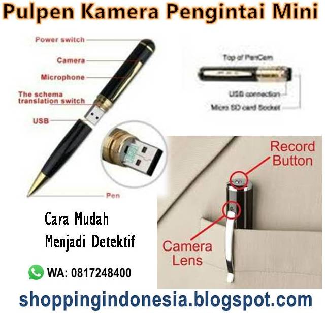 pulpen / pena unik bentuk kamera pengintai mini , pen spy cam , pen ...
