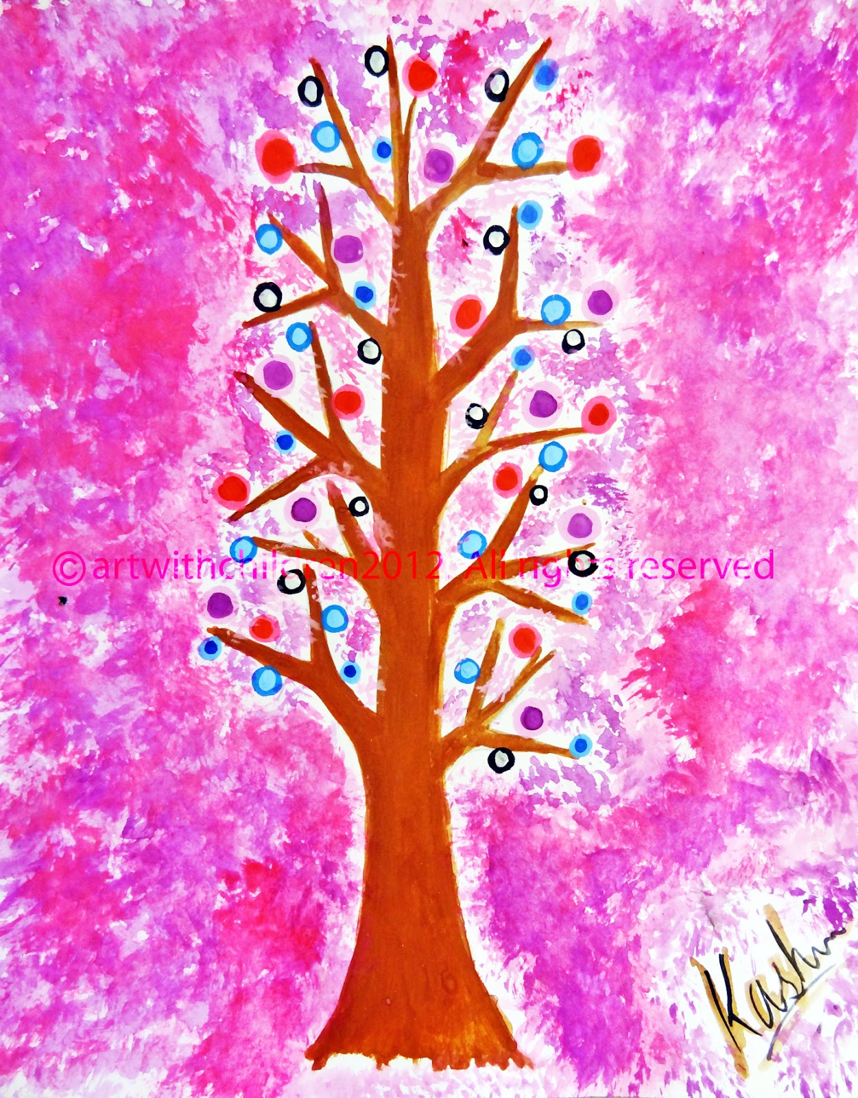 Abstract tree artworks