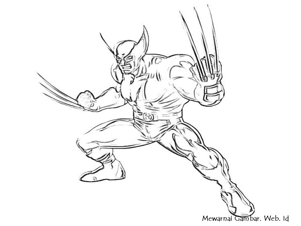 Mewarnai Gambar Wolverine | Mewarnai Gambar