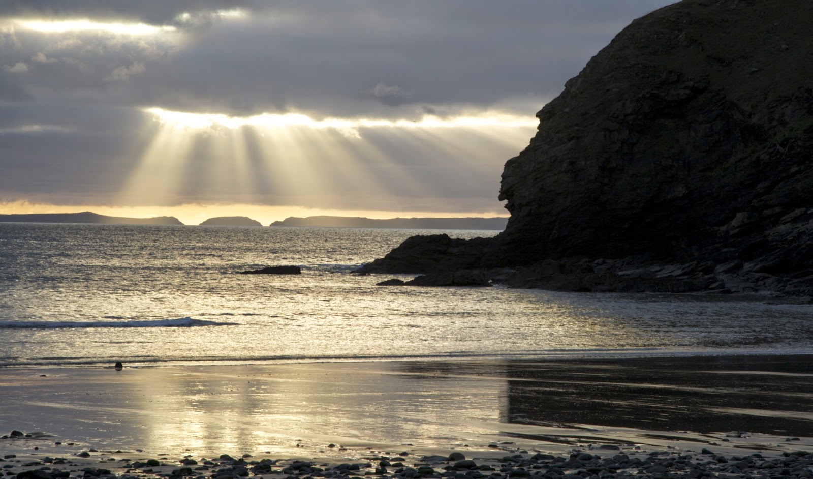 Sunset at Broad Haven, Wales - Claire Halas Photography