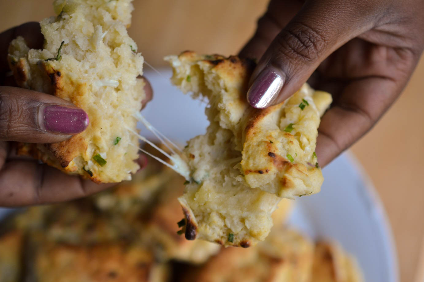 Greedy Girl : Sage chive and smoked mozzarella honey cream Biscuits