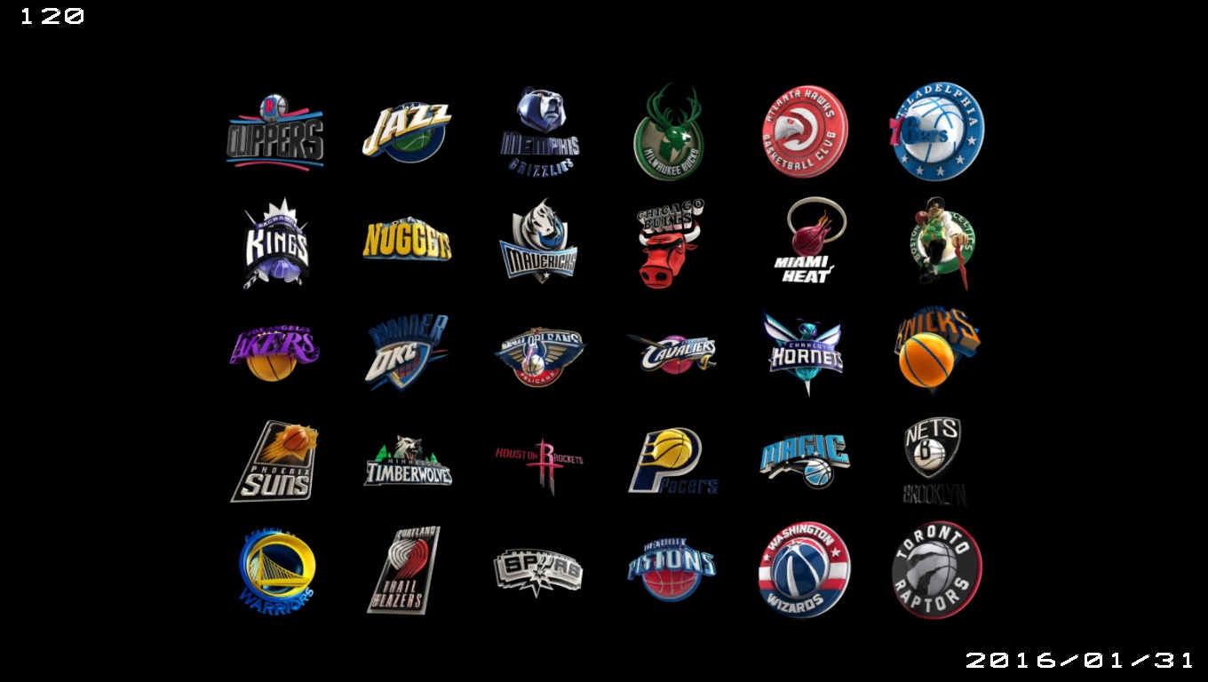 3D NBA logos and 2k16 picture introduction