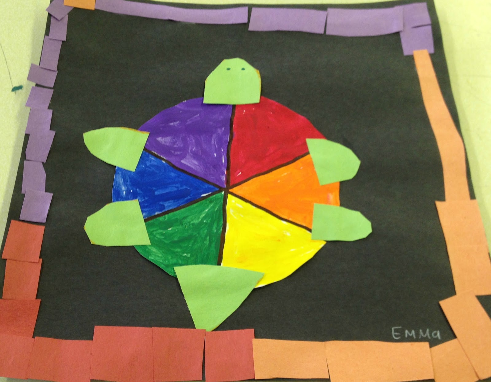 Nichols Art 2012-2013: 1st Grade Color Wheel Turtles