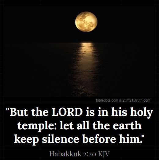 2 Timothy 2:15 Truth: Verse of the Day: Habakkuk 2:20 KJV