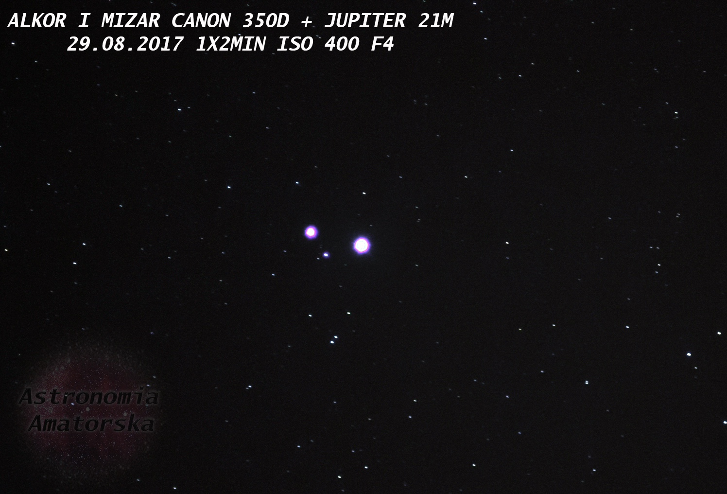 Astronomia Amatorska: Gwiazdy podwójne- MIZAR I ALKOR