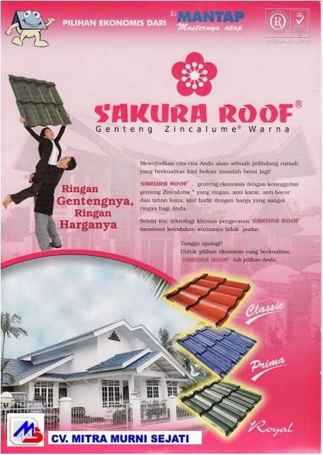 GENTENG PASIR MULTI ROOF | SURYA ROOF: GENTENG METAL SAKURA ROOF INDONESIA