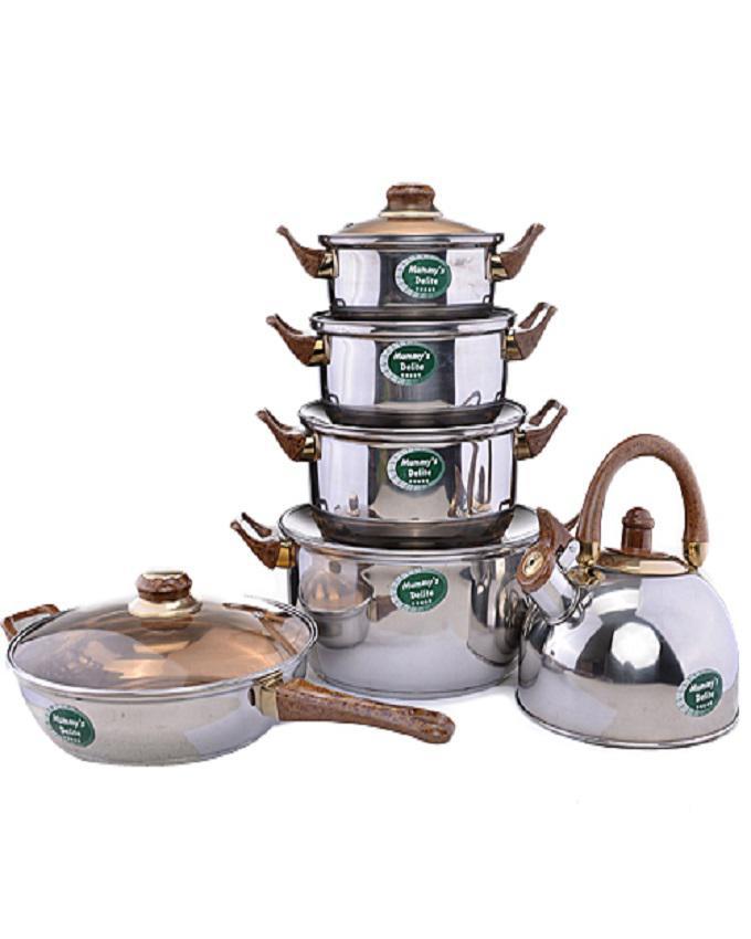 Shop Set Of 6 Cooking Pot, Fry Pan And Kettle