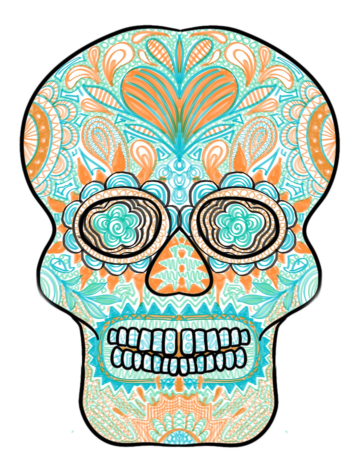 Art Sub Lessons: Art Sub Plan - STEAM/STEM - Symmetrical Sugar Skull