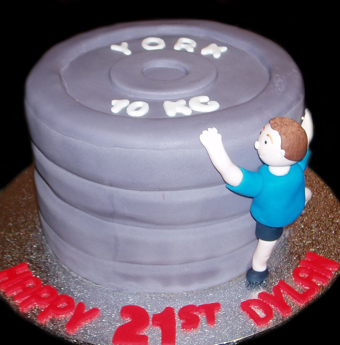 Nada's cakes: 3D Weights Birthday Cake - by Nada's Cakes Canberra
