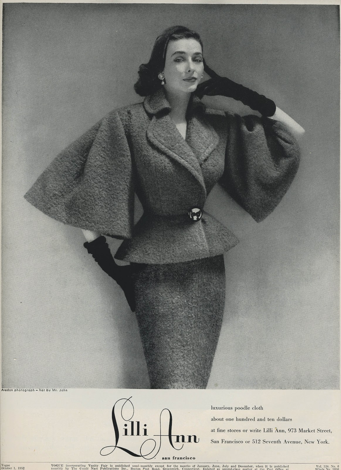 Dividing Vintage Moments : Fashion Inspiration Vogue October 1952