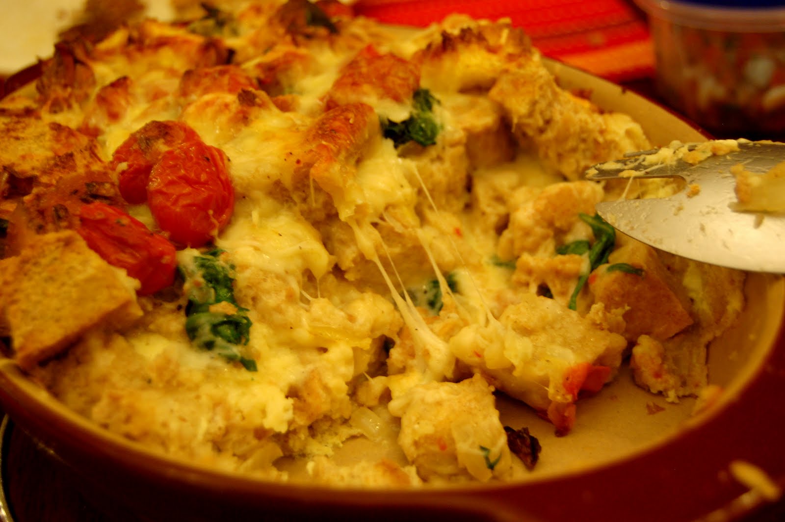 Emily Can Cook: Spinach Cheese Strata