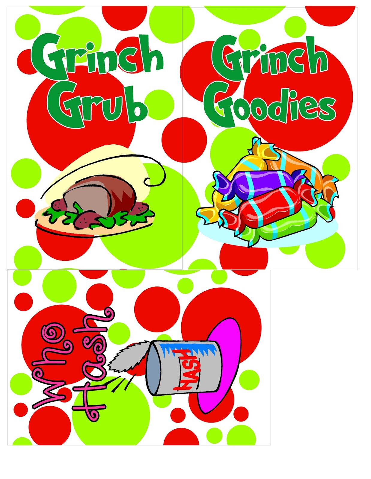 HollysHome Family Life: FREE Grinch-mas printable treat bag, napkin ...
