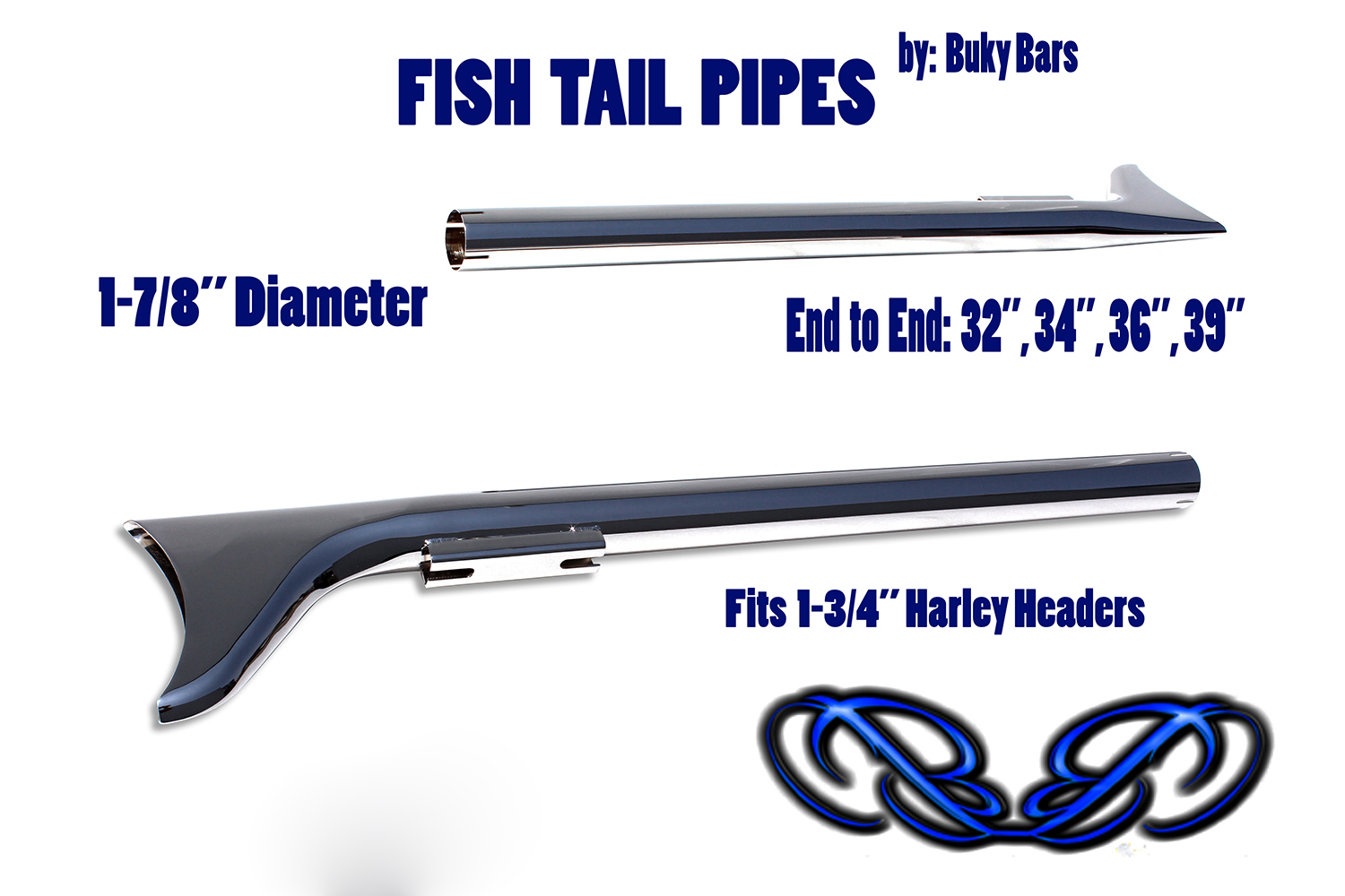 Buky Bars: Fish Tail Pipes Now in our Store